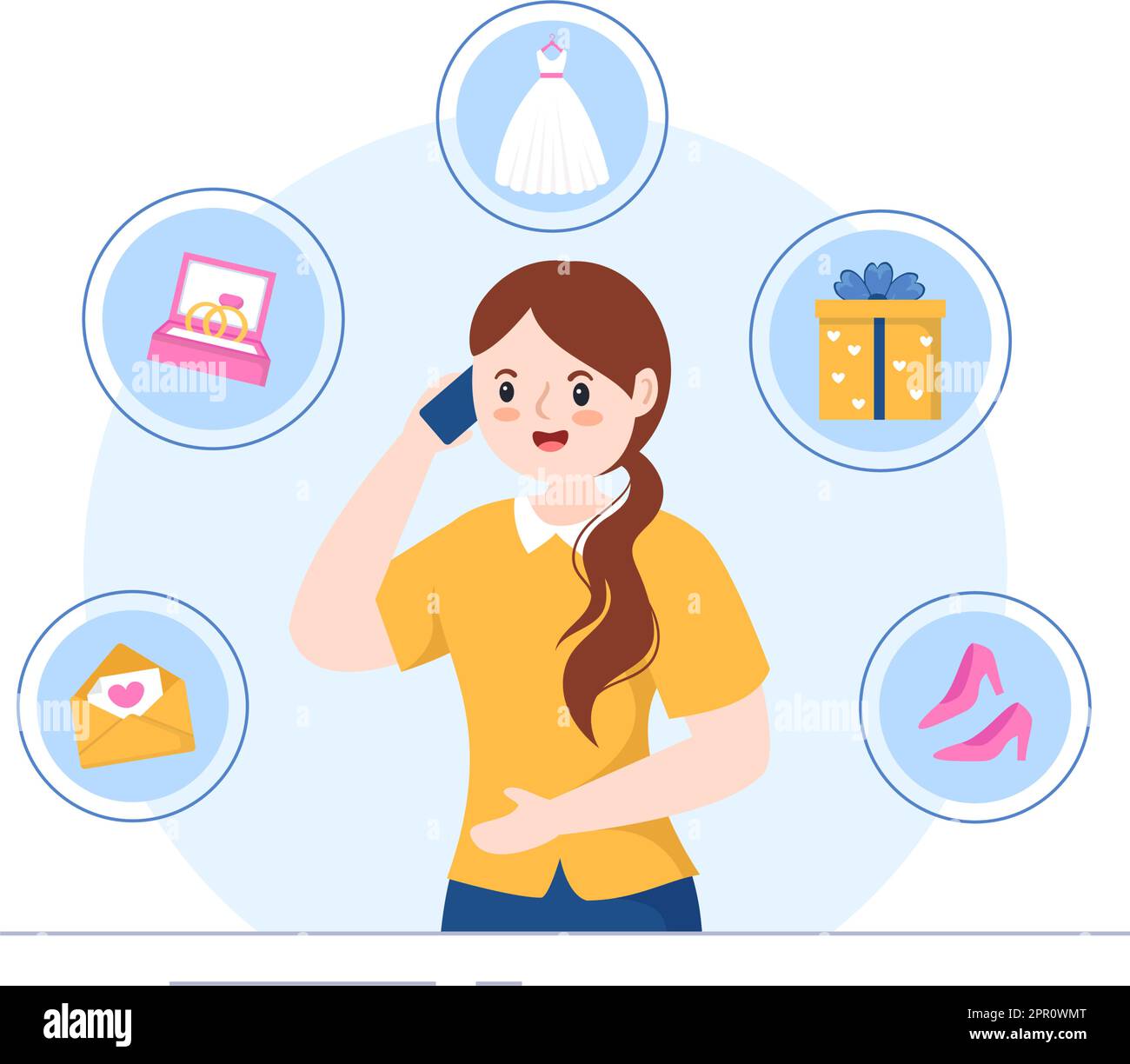 Event Planner Template Hand Drawn Cartoon Flat Illustration with ...