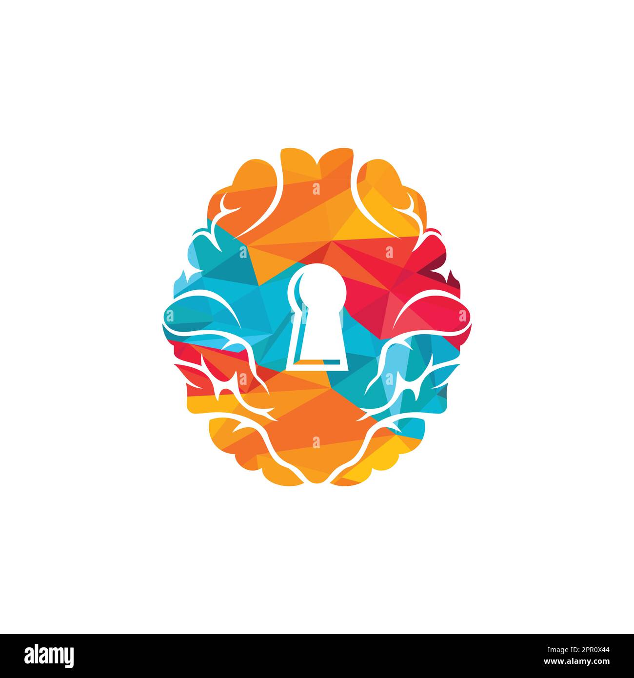 Creative Brain Lock Logo Design Stock Vector Image & Art - Alamy