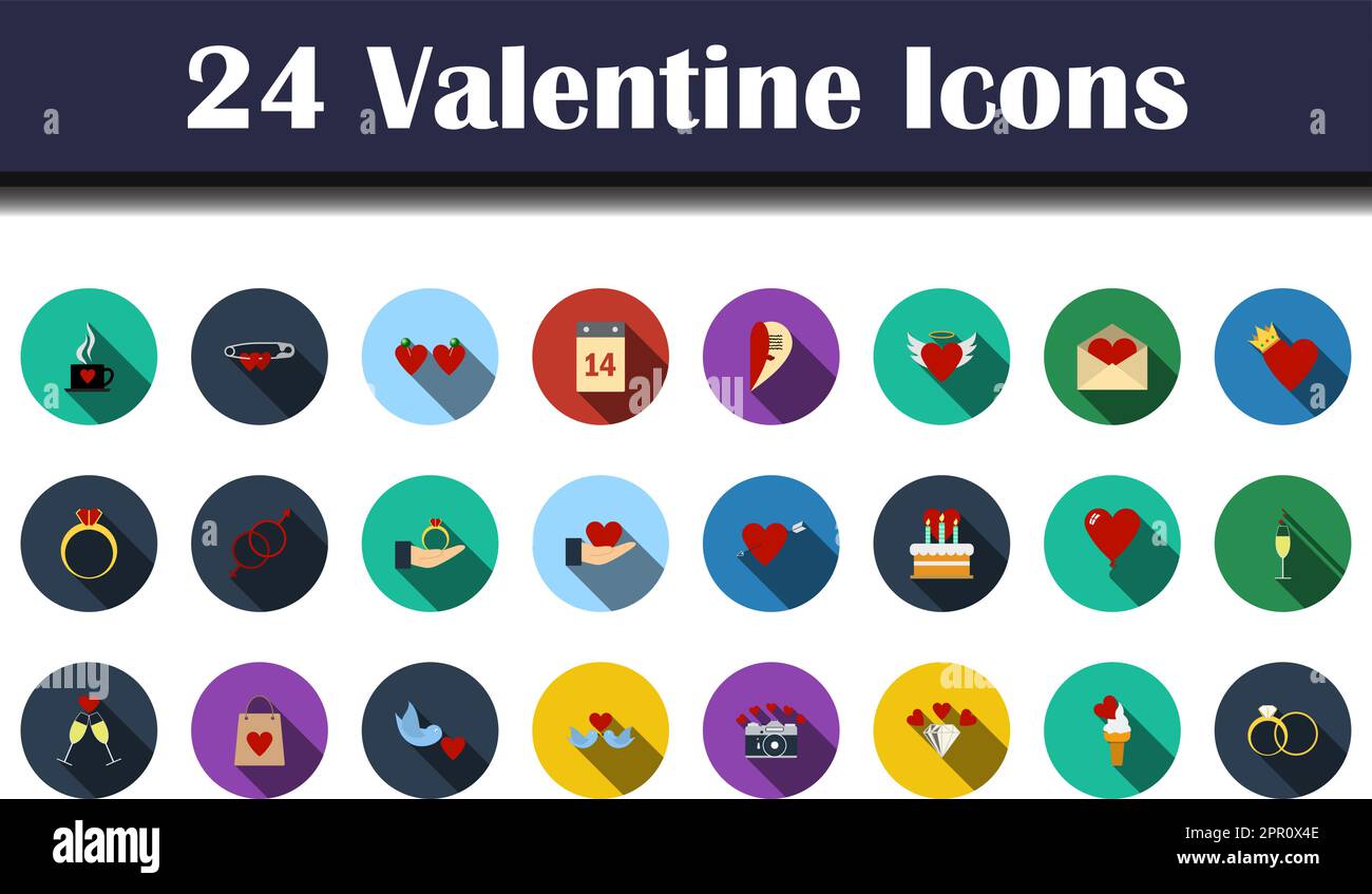 Valentine Icon Set Stock Vector Image & Art - Alamy