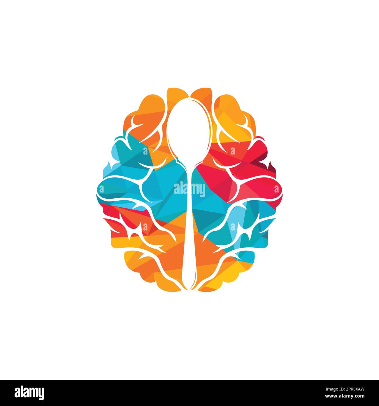 Brain Food vector logo design. Thing Food logo design template Stock ...