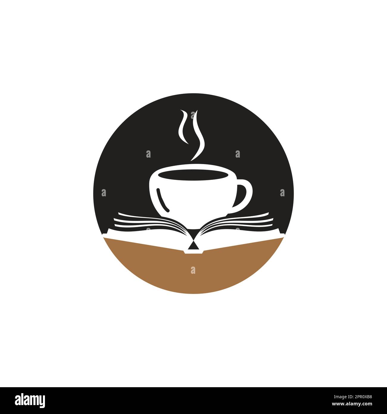 Coffee book vector logo design. Tea Book Store Iconic Logo Stock Vector ...