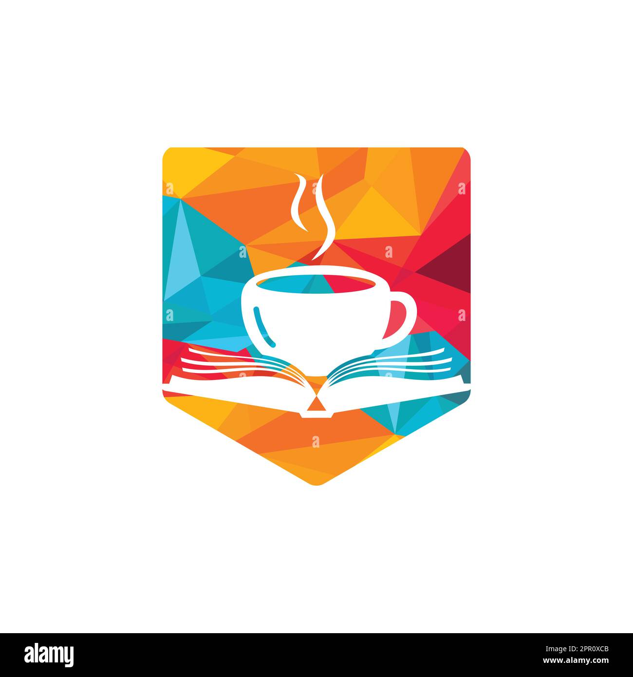 Coffee book vector logo design. Tea Book Store Iconic Logo Stock Vector ...