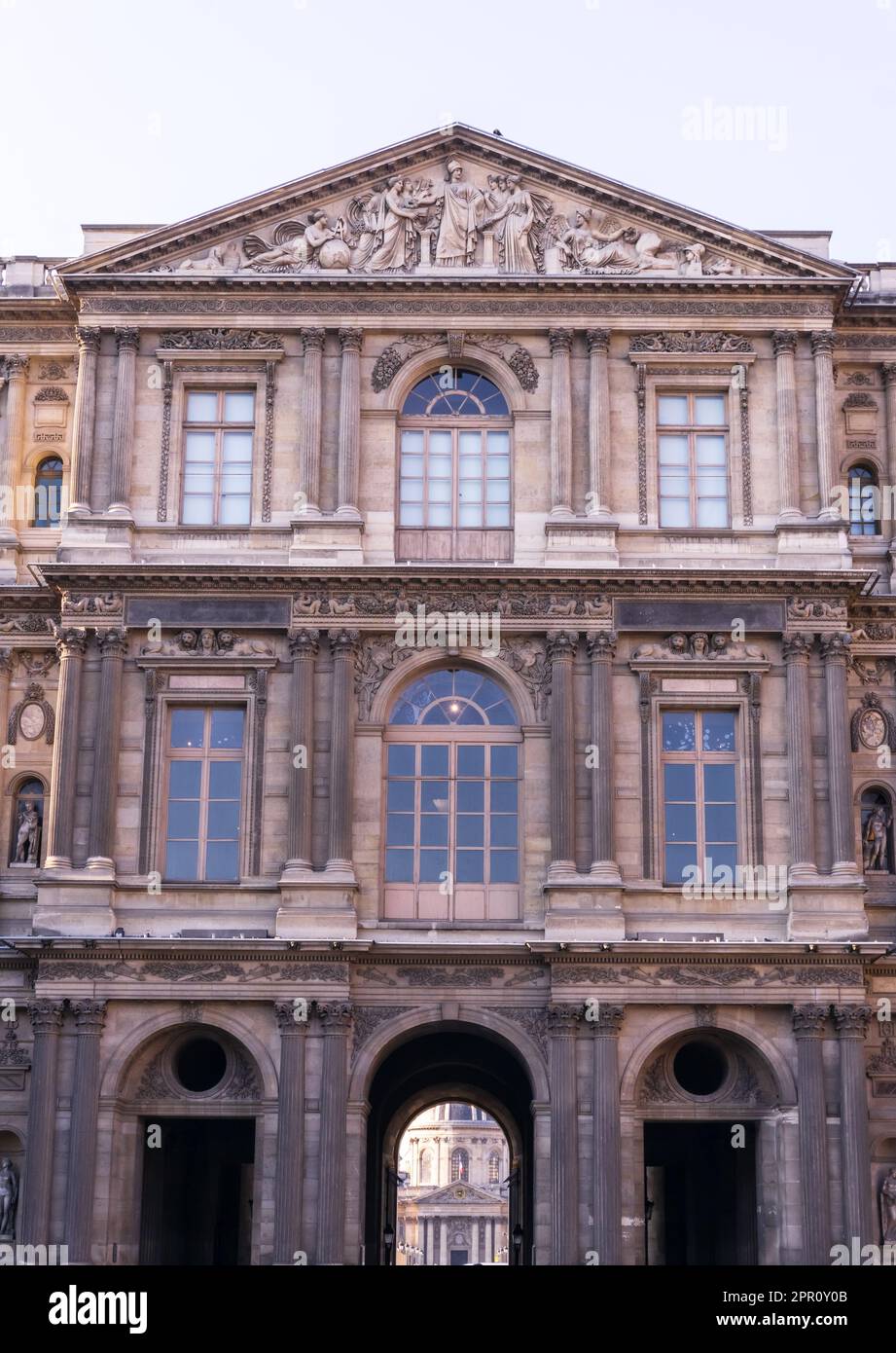 Ancient facade of the Louvre in Paris, France Stock Photo - Alamy