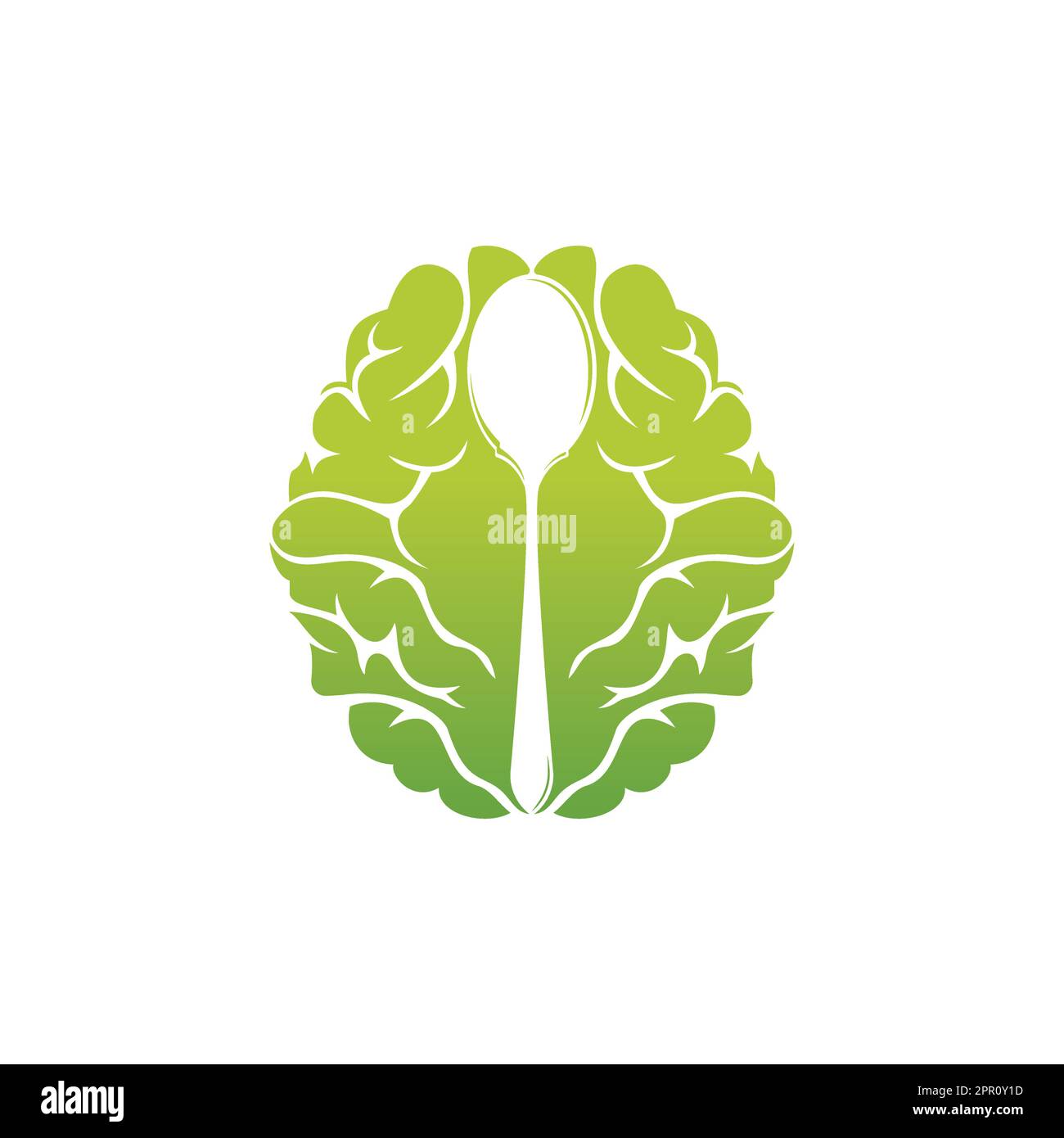 Brain Food vector logo design. Thing Food logo design template Stock ...