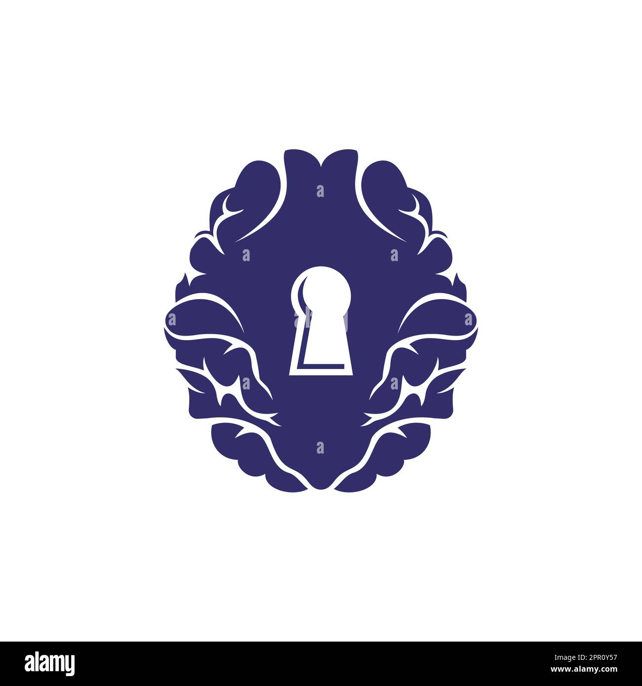 Creative Brain Lock Logo Design Stock Vector Image & Art - Alamy