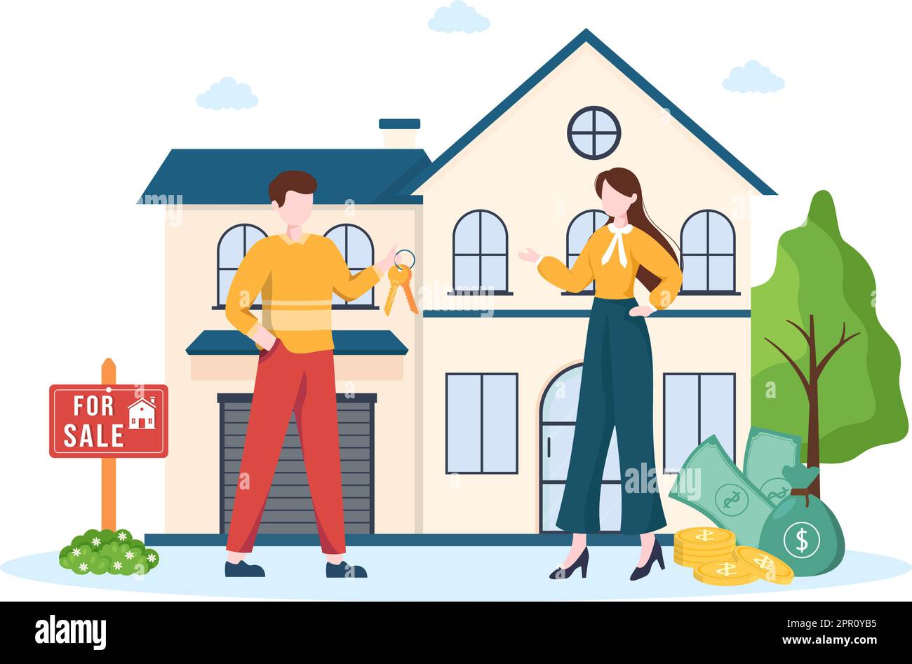 Agent buy sell land Stock Vector Images - Alamy