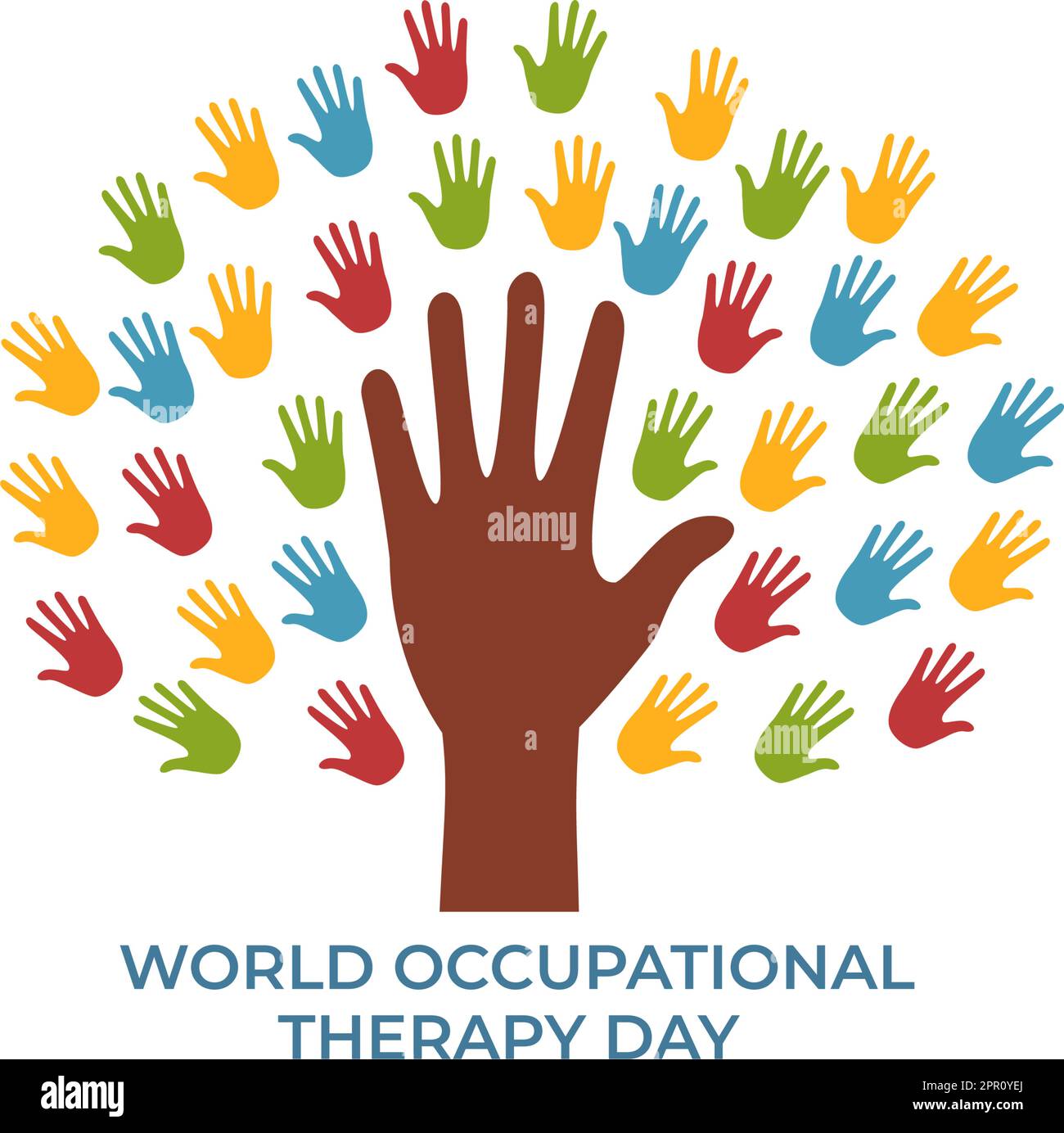 World Occupational Therapy Day Celebration Hand Drawn Cartoon Flat ...