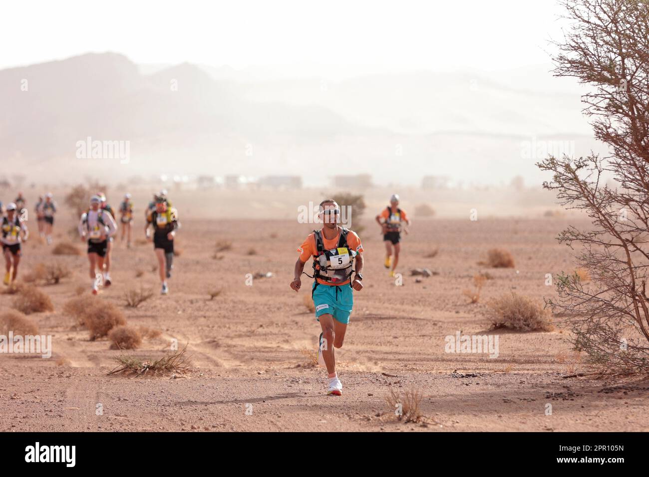 Morocco, Sahara Desert. 24th Apr, 2023. Marathon des Sables Day 2 ...