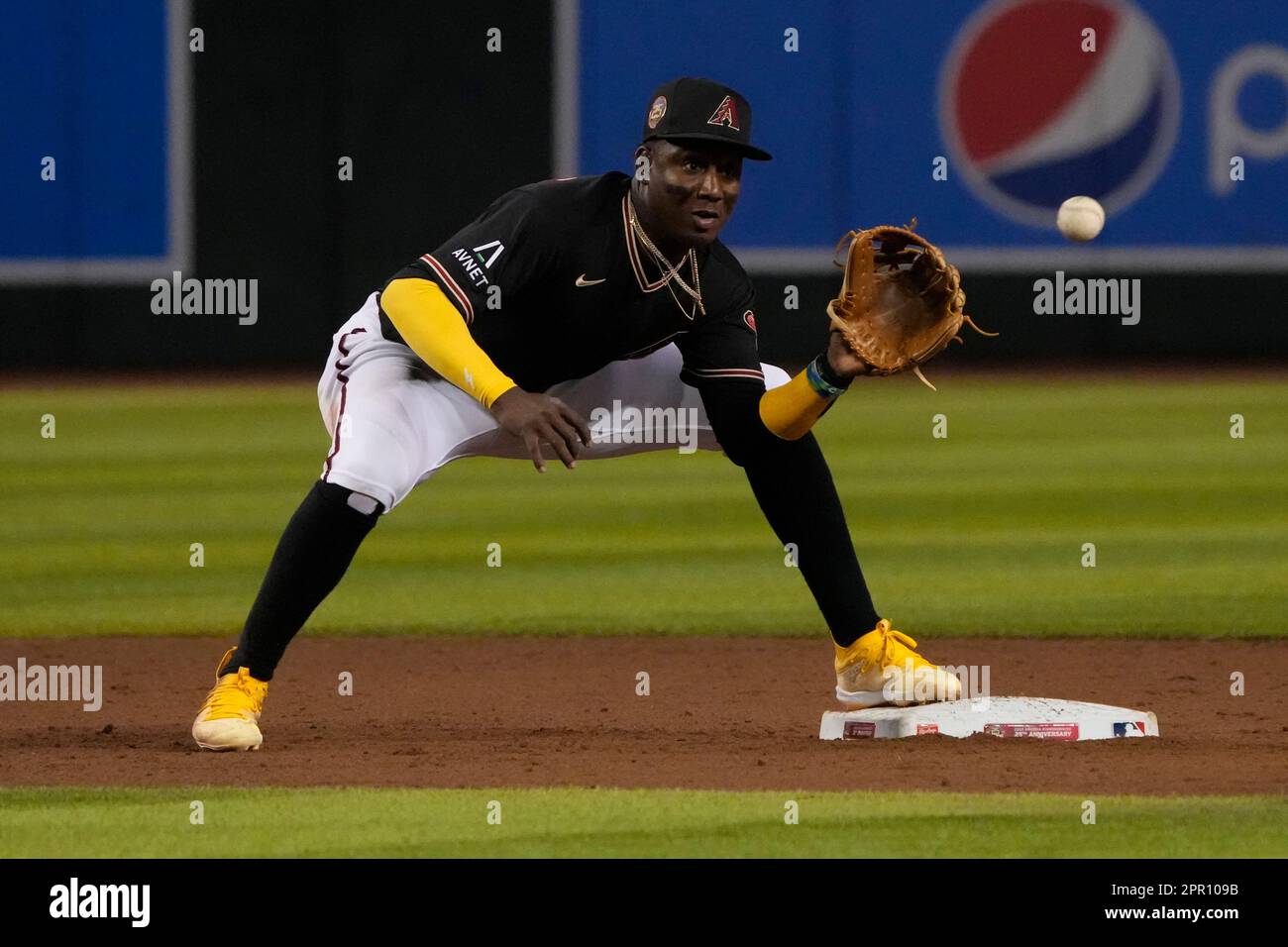 Arizona Diamondbacks shortstop Geraldo Perdomo (2) in the first inning ...