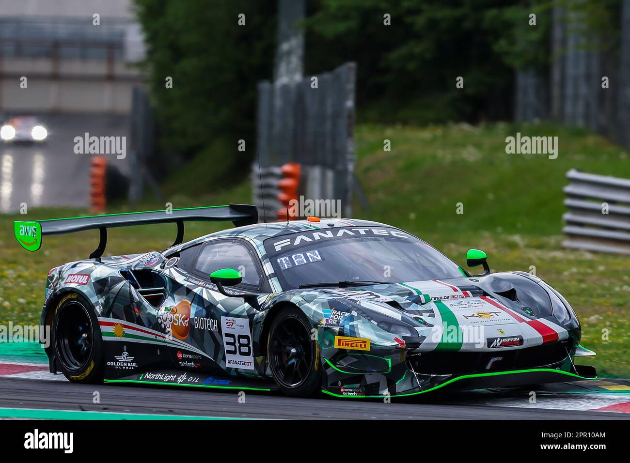 Monza, Italy. 21st Apr, 2023. Ferrari 488 GT3 Team ST Racing with ...