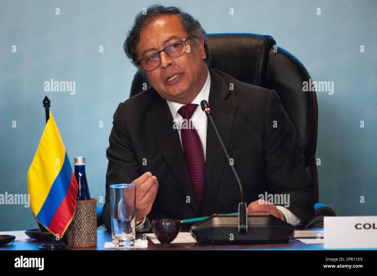 Bogota, Colombia, April 25, 2023. Colombian president Gustavo Petro ...