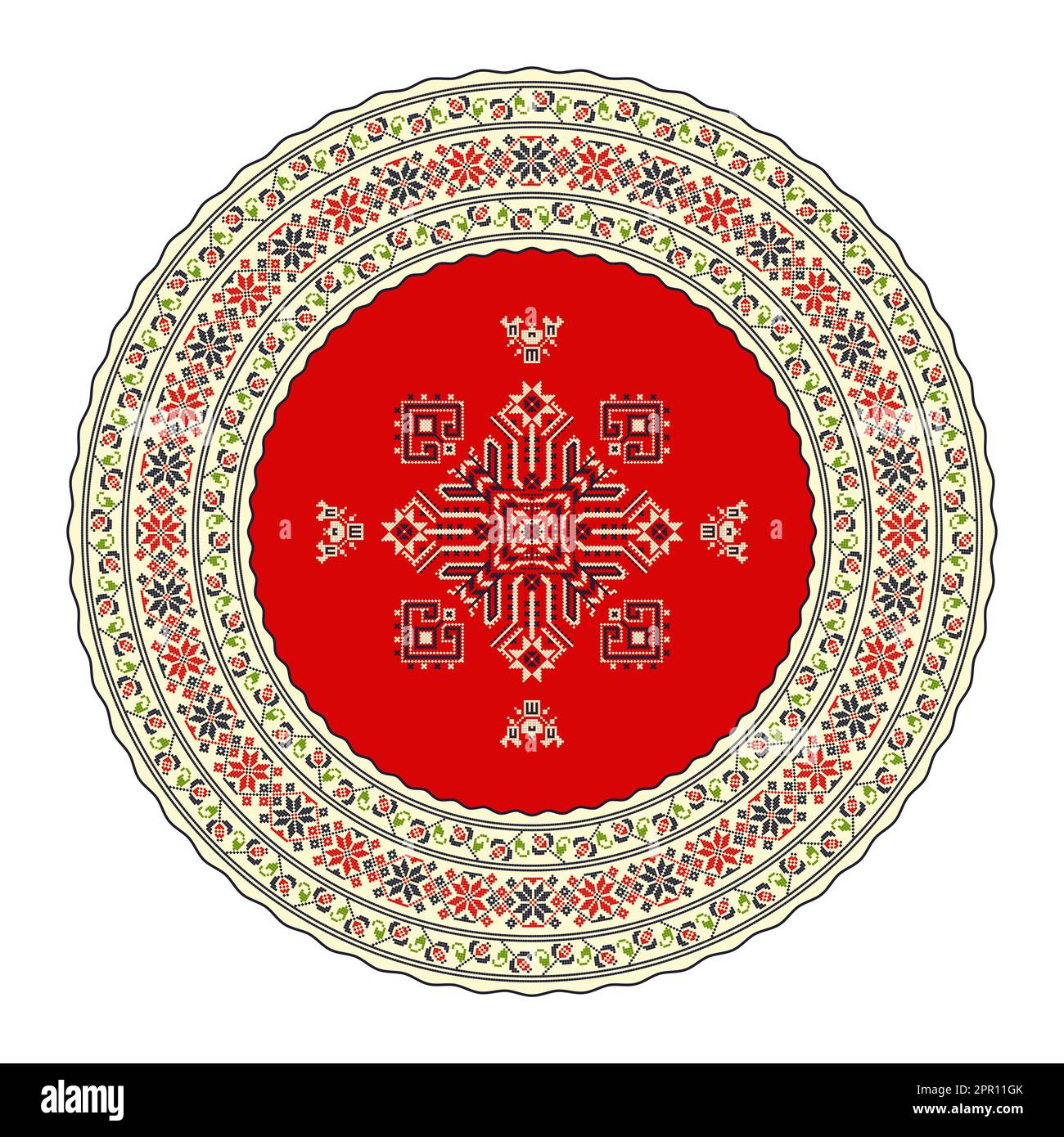 Romanian round design element 13 Stock Vector Image & Art - Alamy