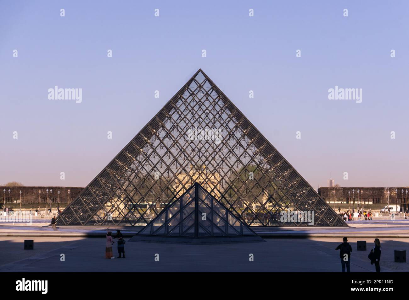 Louvre glass pyramid in Paris, France Stock Photo - Alamy