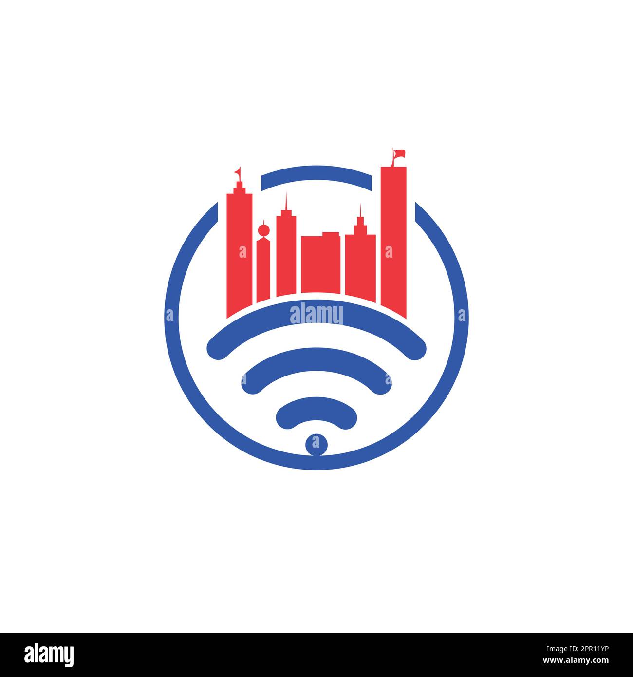 Smart city tech vector logo design. City Internet logo design concept ...