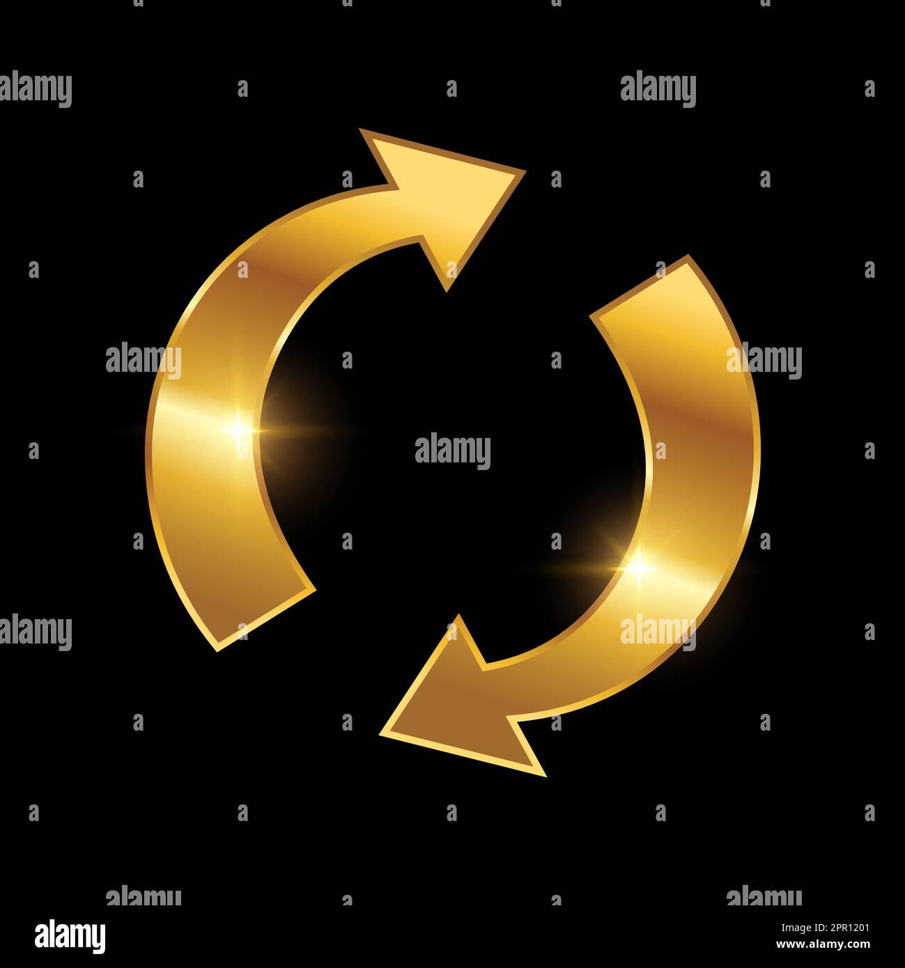 Golden Circle Arrow Vector Sign Stock Vector Image & Art - Alamy