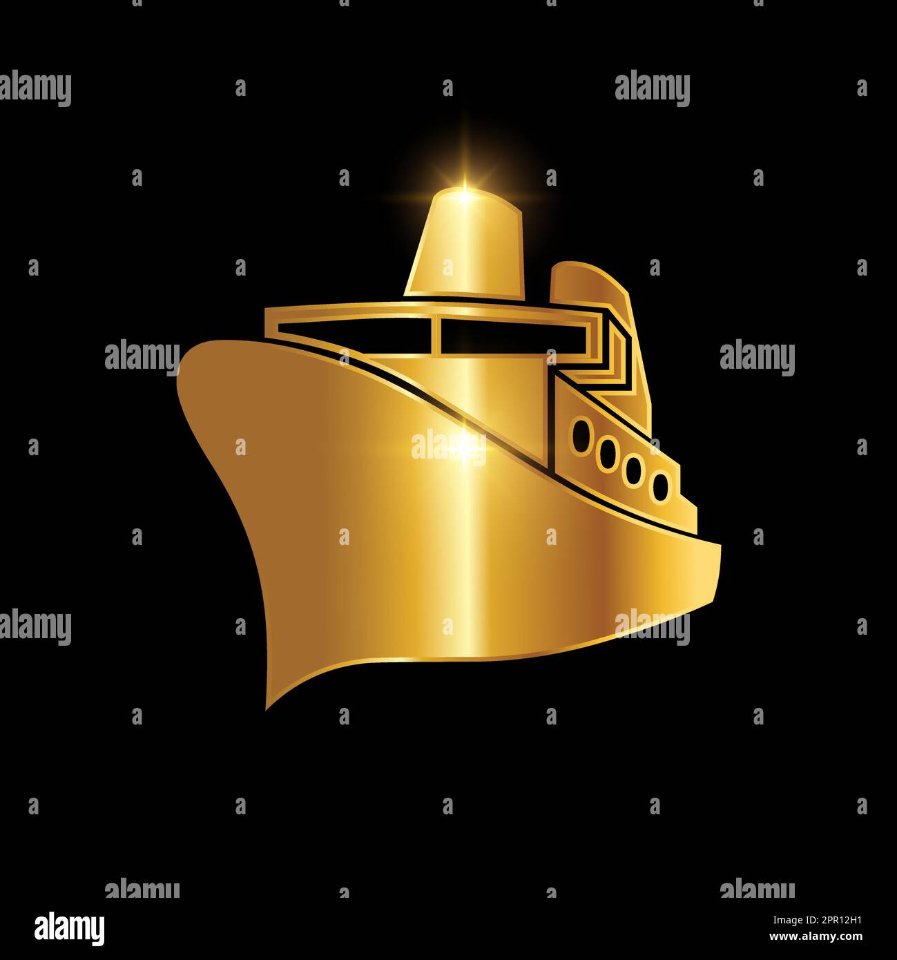 Golden Luxury Ship vector Sign Stock Vector Image & Art - Alamy
