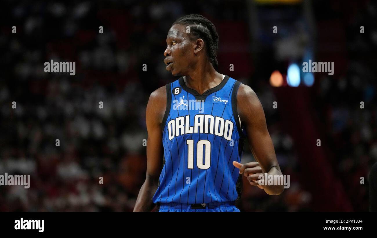 Orlando Magic center Bol Bol (10) walks on the court during the first ...