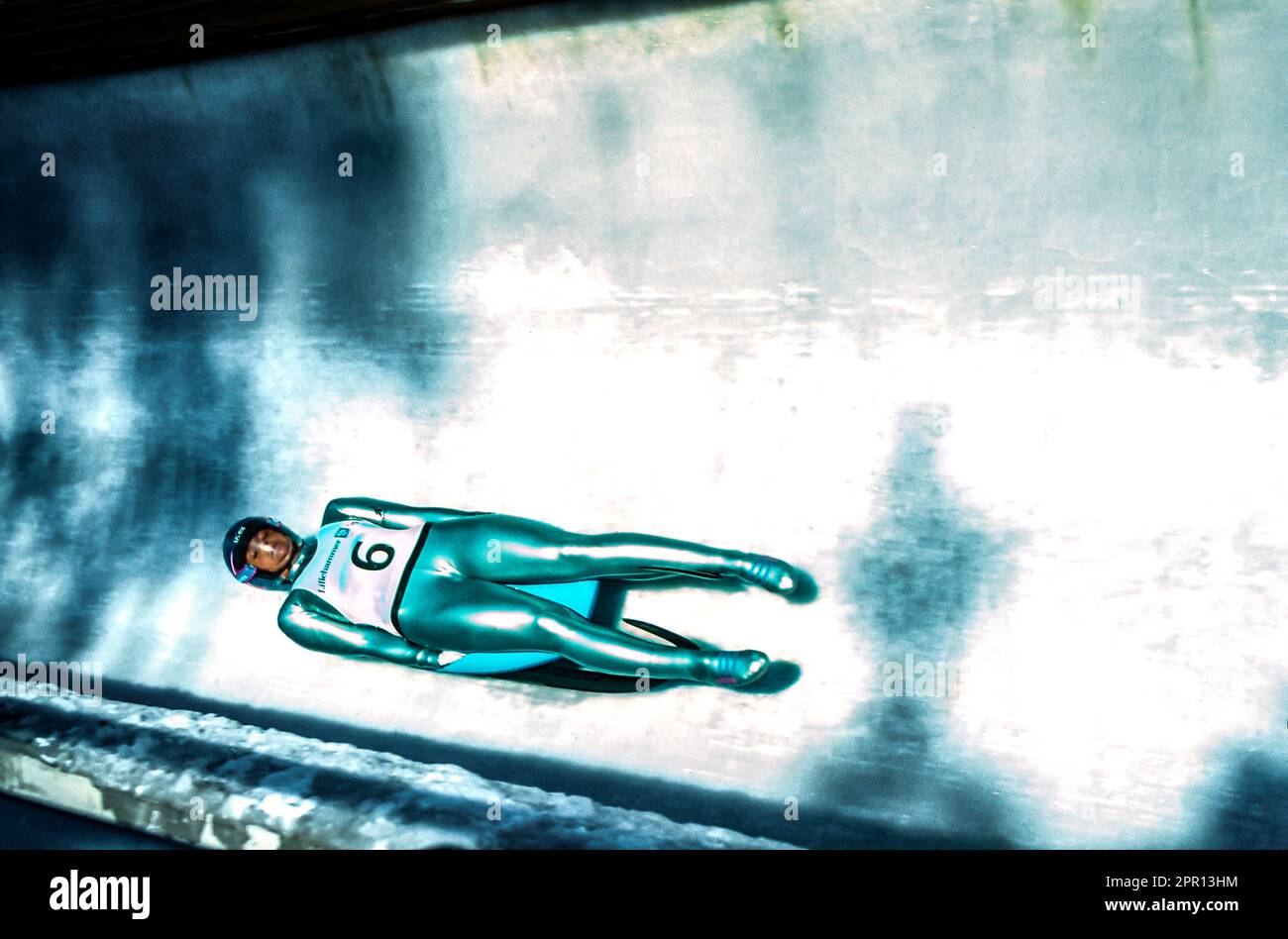 Gabi Kohlisch (GER) competing in the luge women's singles at the 1994 ...