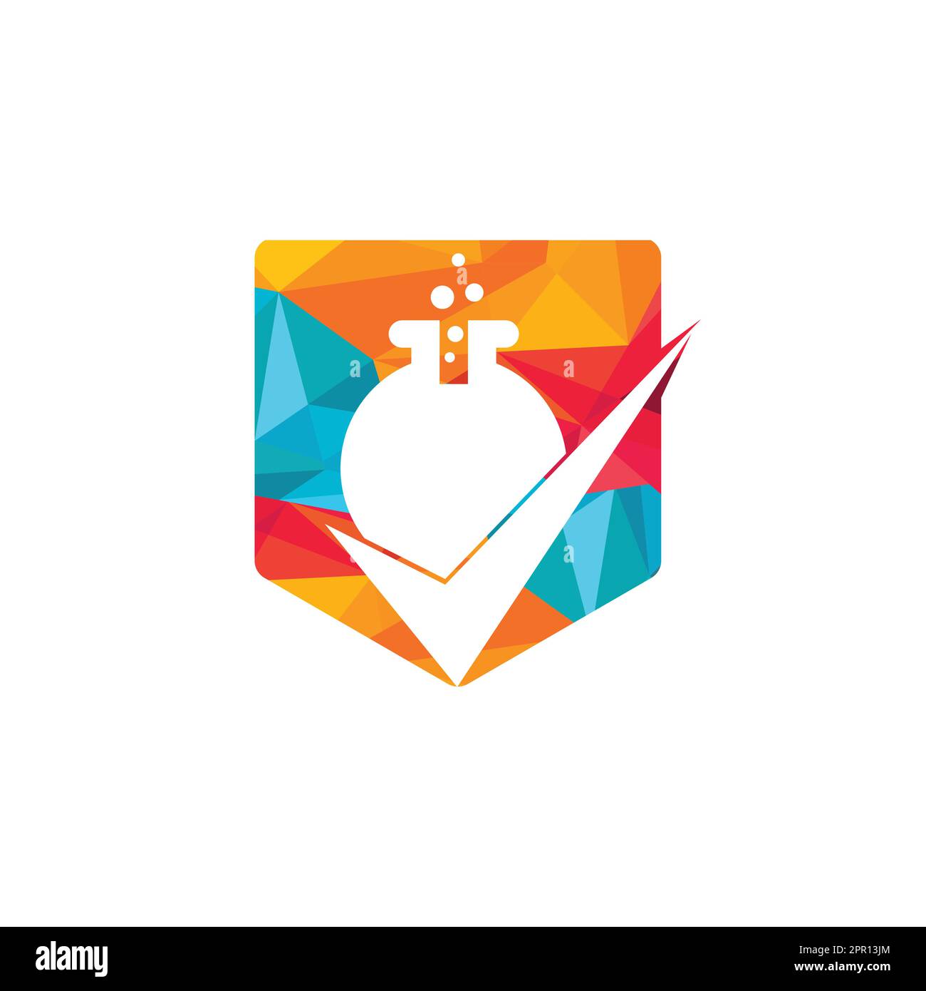 Lab Check vector logo design. Lab check verified logo vector icon ...