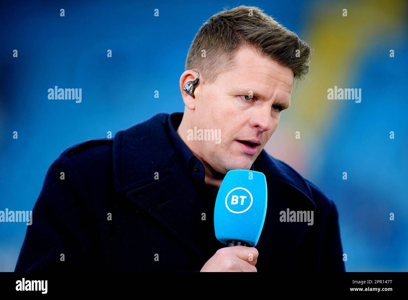 BT Sport presenter Jake Humphrey ahead of the Premier League match at ...