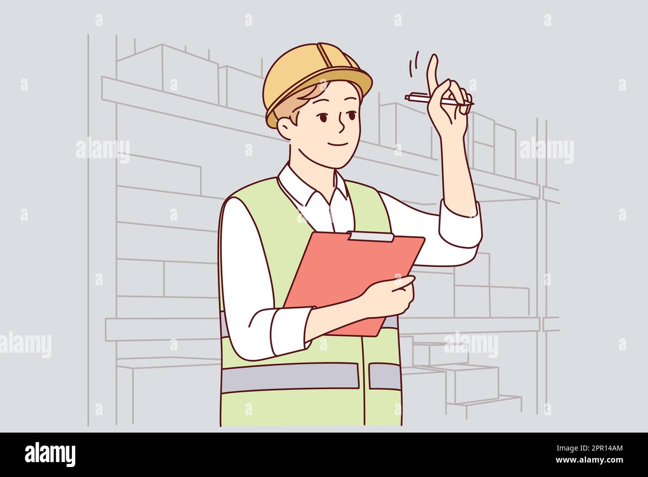 Confident engineer Stock Vector Images - Alamy