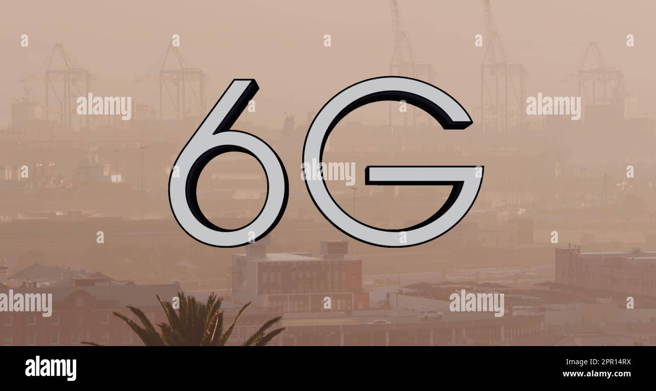 6g text over digital world hi-res stock photography and images - Alamy