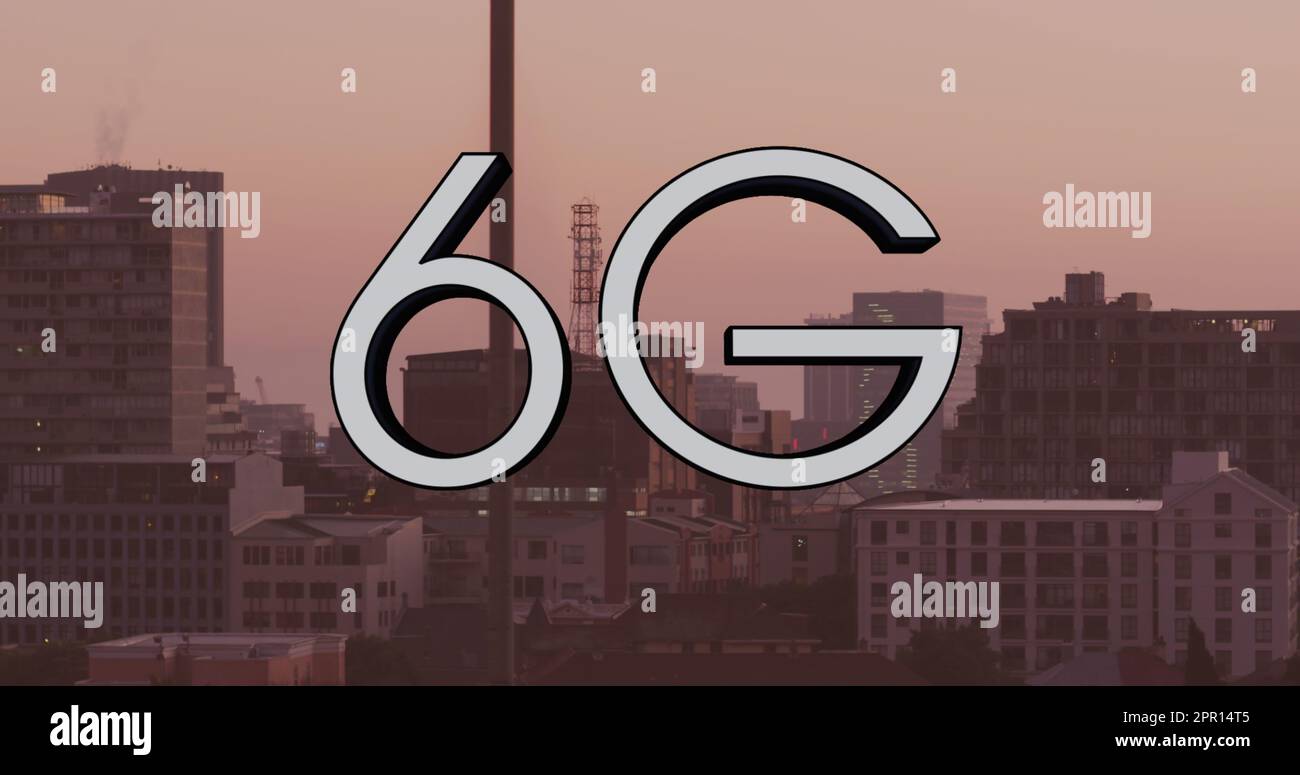 6g text over digital world hi-res stock photography and images - Alamy
