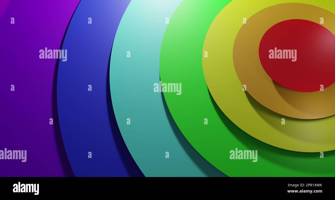 Image of colourful and multiple circles in row Stock Photo - Alamy