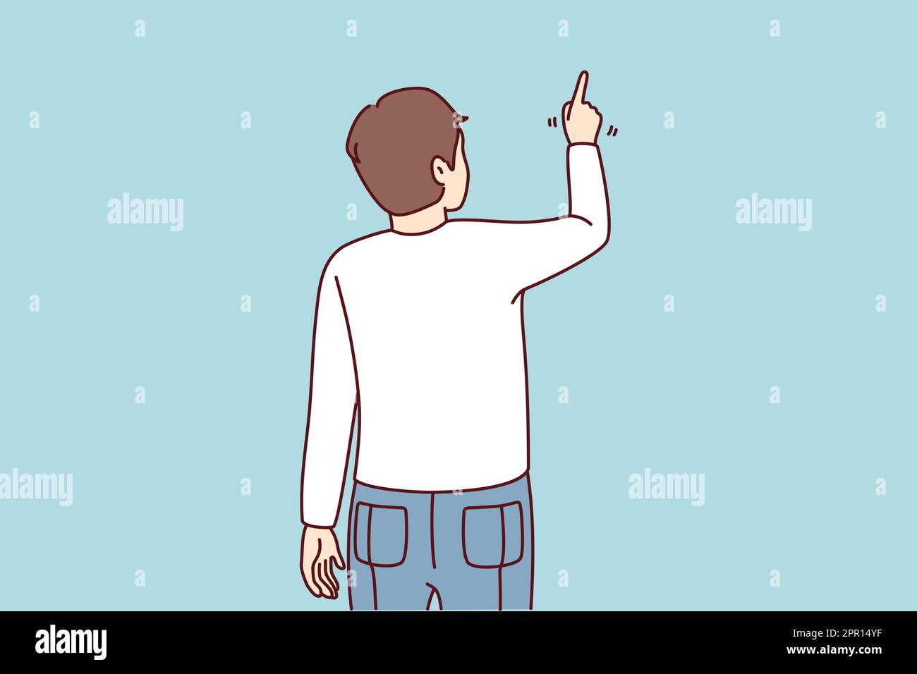 Male finger pointing blank Stock Vector Images - Alamy