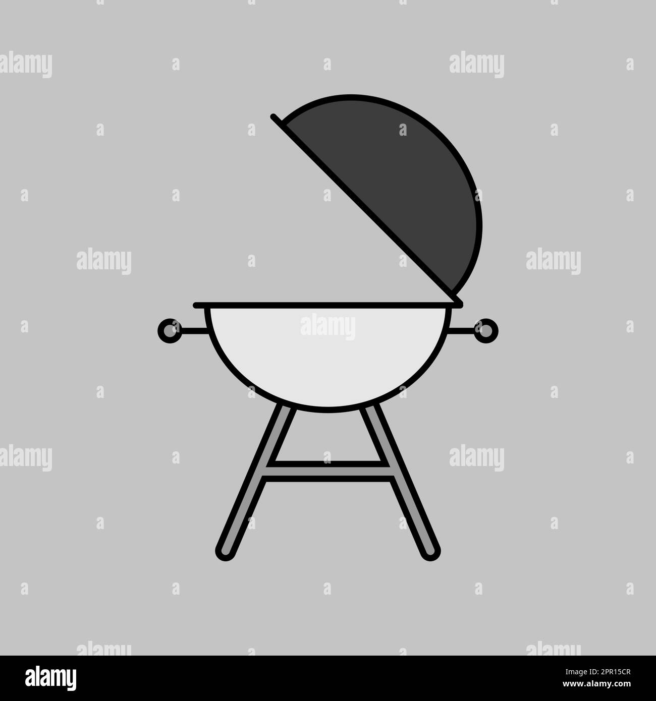 Grill barbeque cookout vector flat icon Stock Vector Image & Art - Alamy