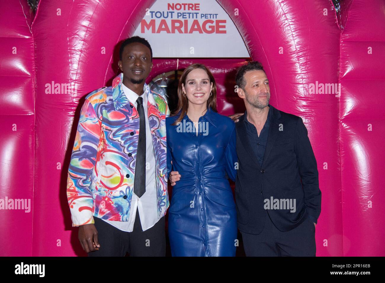 Paris, France. 25th Apr, 2023. Ahmed Sylla, Camille Lou and Frederic ...
