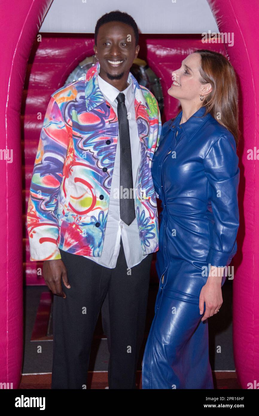 Paris, France. 25th Apr, 2023. Ahmed Sylla and Camille Lou attending ...