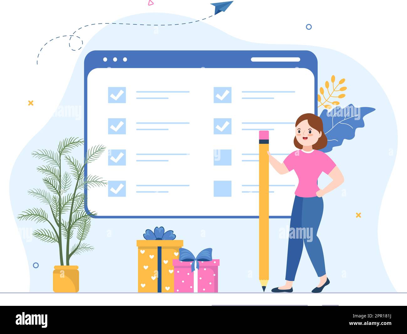 Event Planner Template Hand Drawn Cartoon Flat Illustration with ...