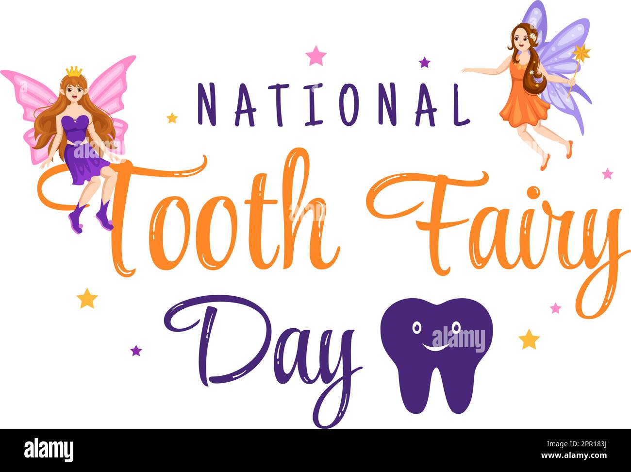 National Tooth Fairy Day with Little Girl to Help Kids for Dental ...