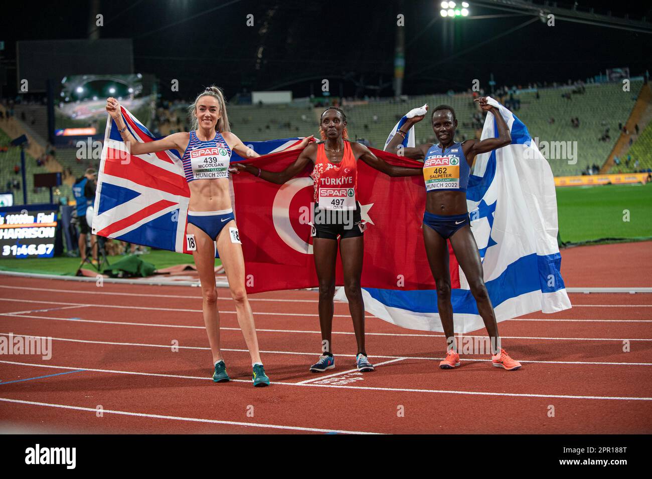 Eilish McColgan ,Yasemin Can,Lonah Chemtai Salpeter with his country's ...
