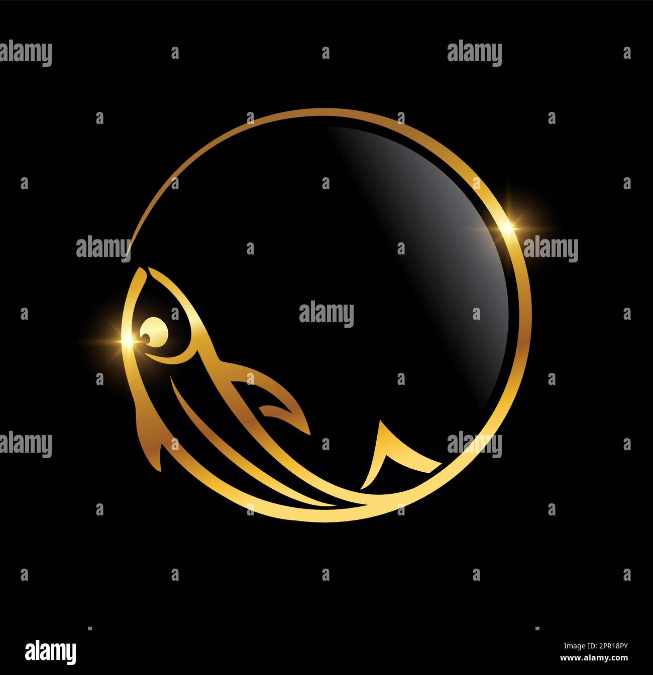 Golden Luxury Fish Vector Icon Stock Vector Image & Art - Alamy