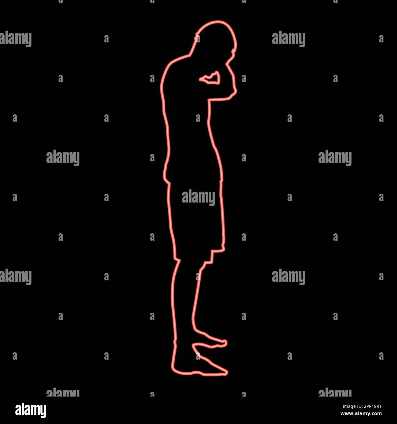 Stressed man covering face Stock Vector Images - Alamy