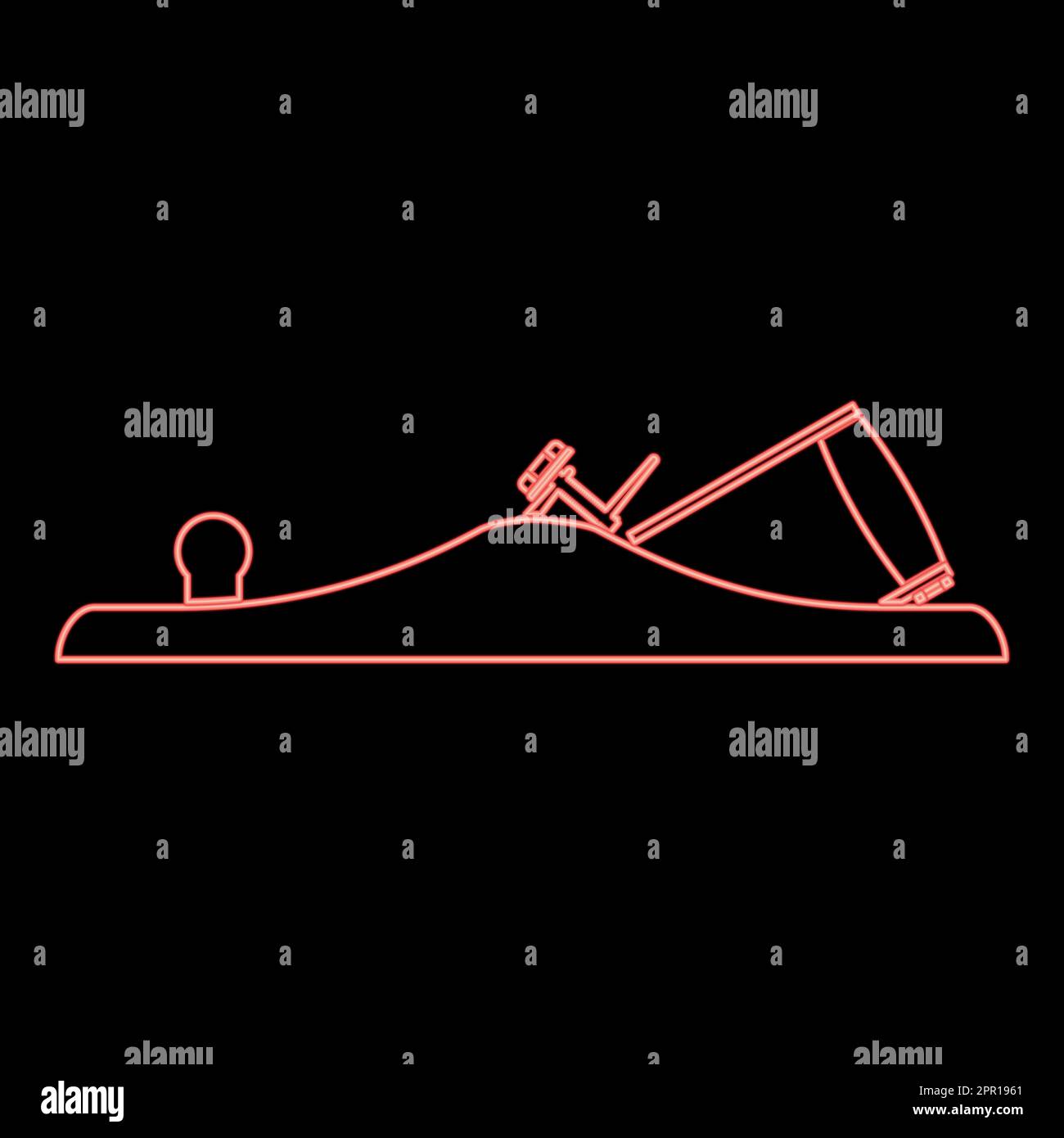 Neon jack plane smoothing plane carpenter tool symbol hand tool for ...