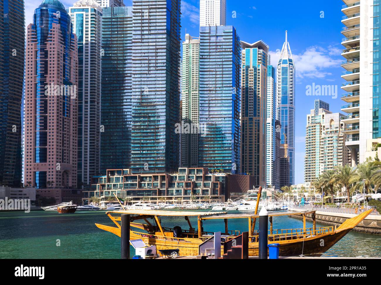 Captivating Dubai Marina, A Scenic Waterfront Skyline of Modern Luxury ...