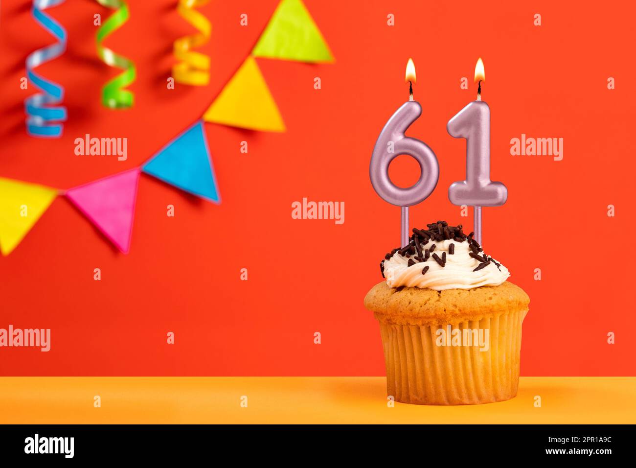 Birthday candle number 61 hi-res stock photography and images - Alamy