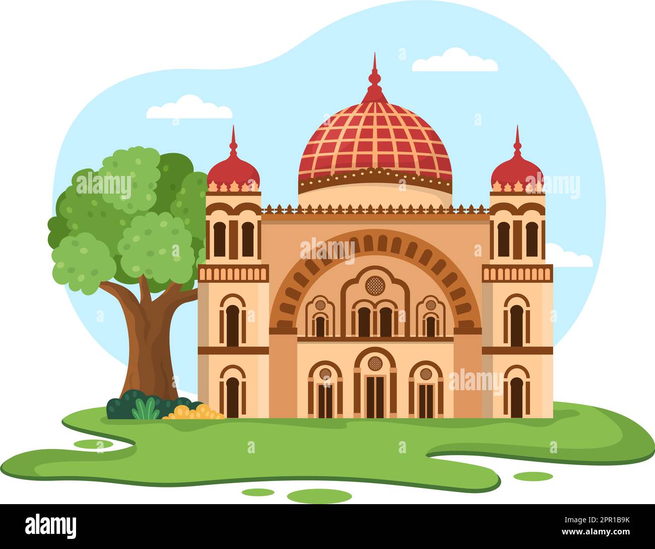 Synagogue Building or Jewish Temple with Religious, Hebrew or Judaism ...