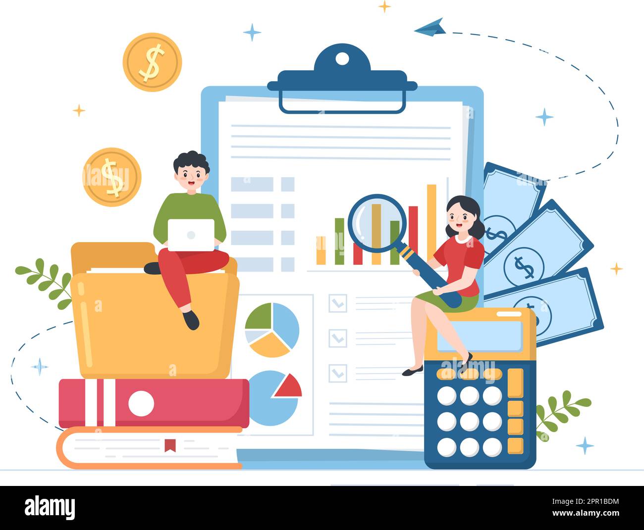 Business Audit of Documents with Charts, Accounting, Calculations and ...