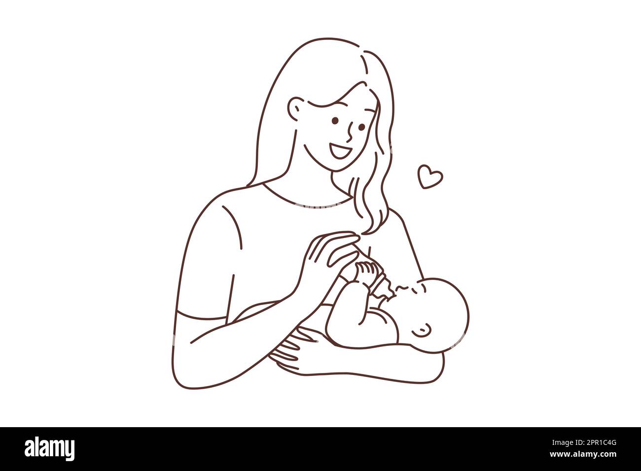 Infant nurturing Stock Vector Images - Alamy