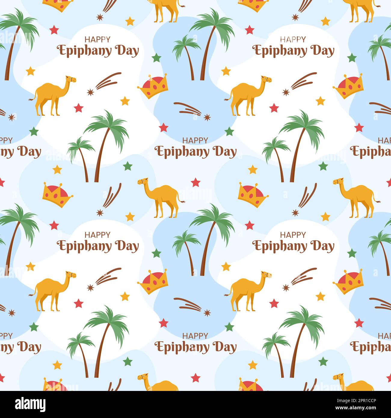 Happy Epiphany Day Seamless Pattern Design Christian Festival to Faith ...