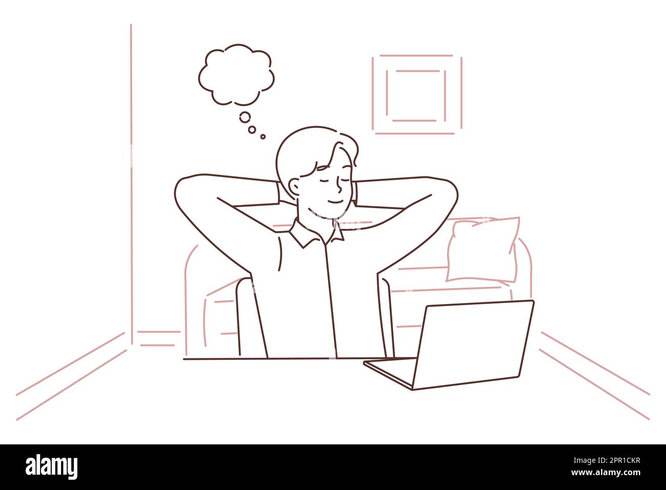 Distracted worker Stock Vector Images - Alamy