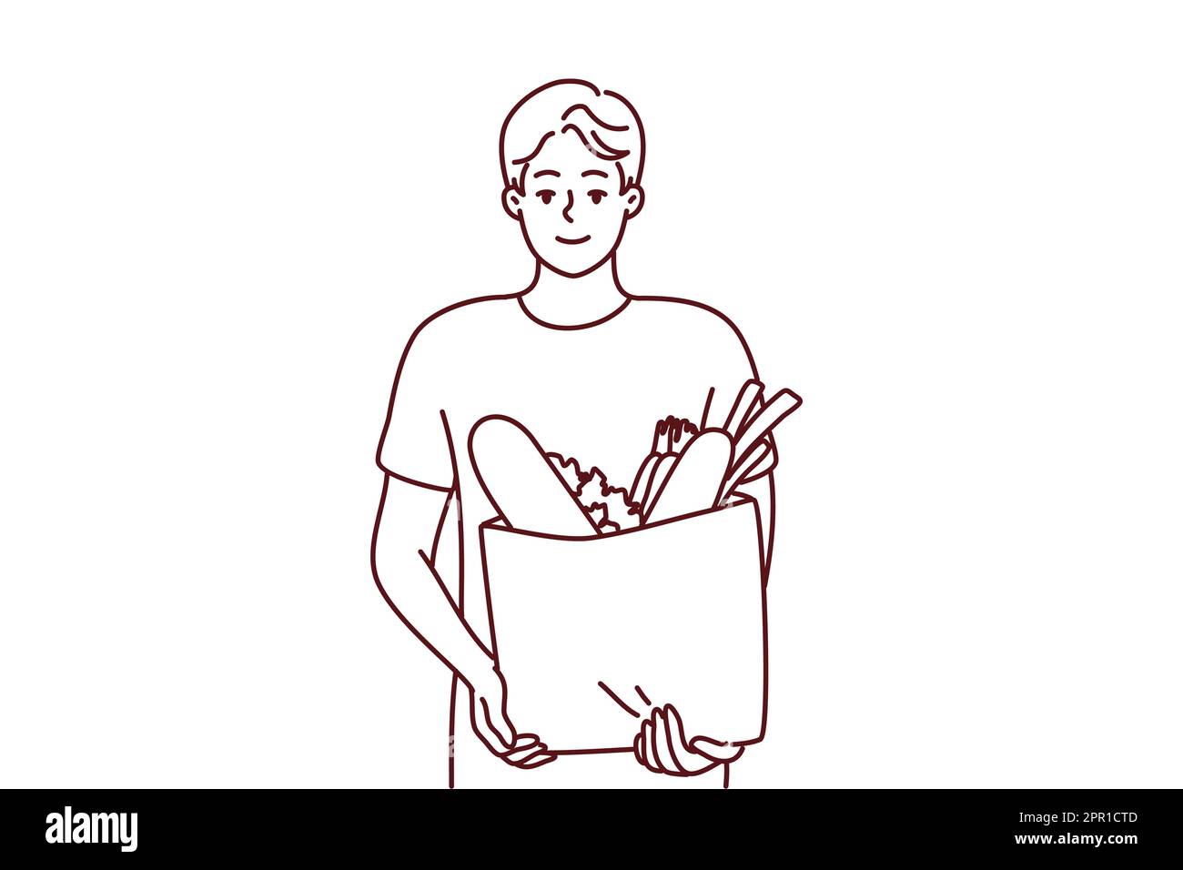 Groceries package Stock Vector Images - Alamy