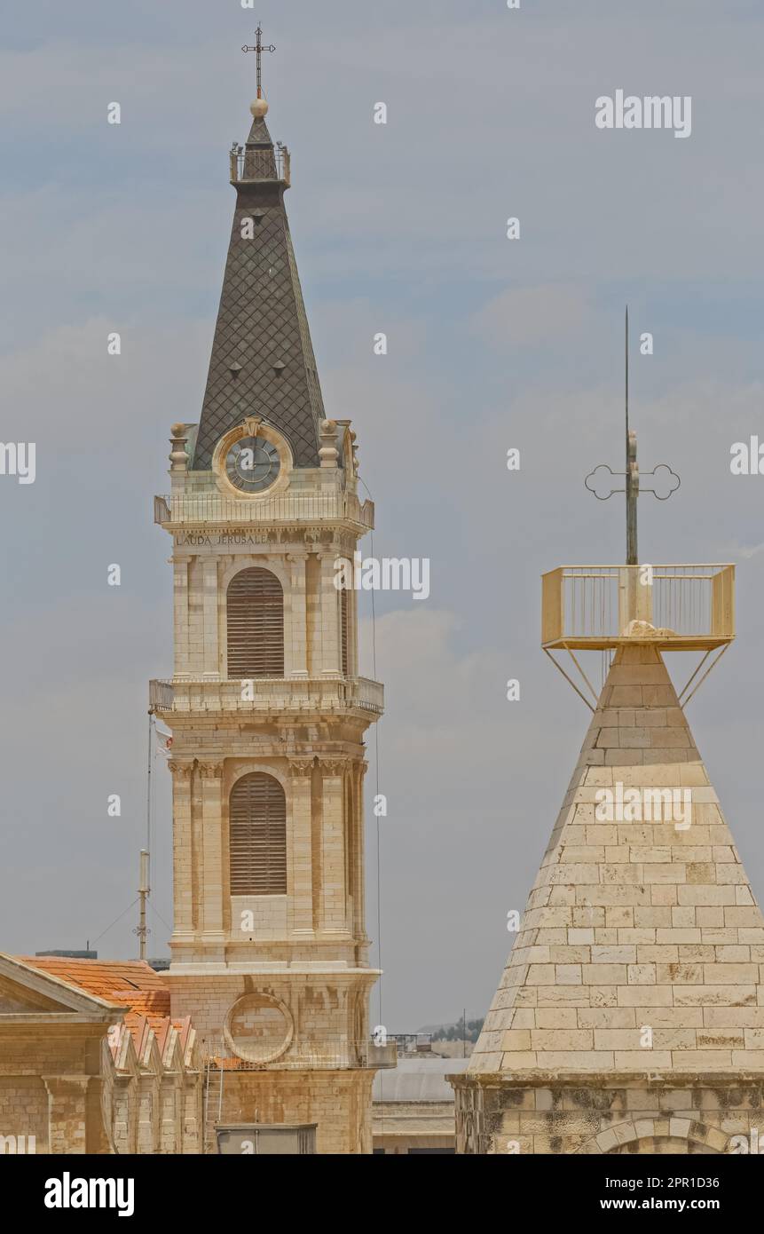 Towers of the old city Jerusalem Israel Stock Photo - Alamy