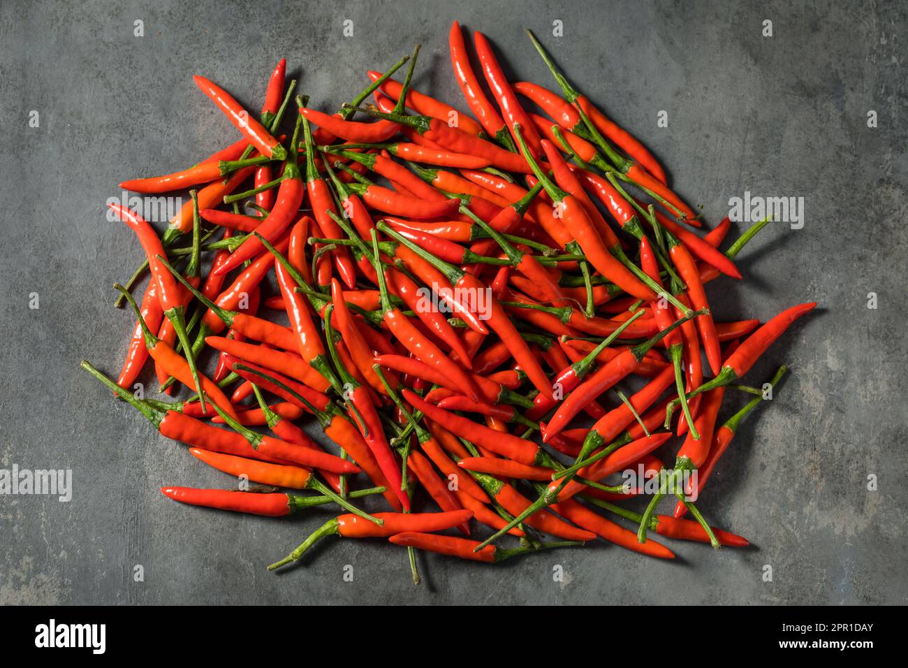 Spicy Organic Red Thai Birds Eye Chilli Peppers in a Bowl Stock Photo ...