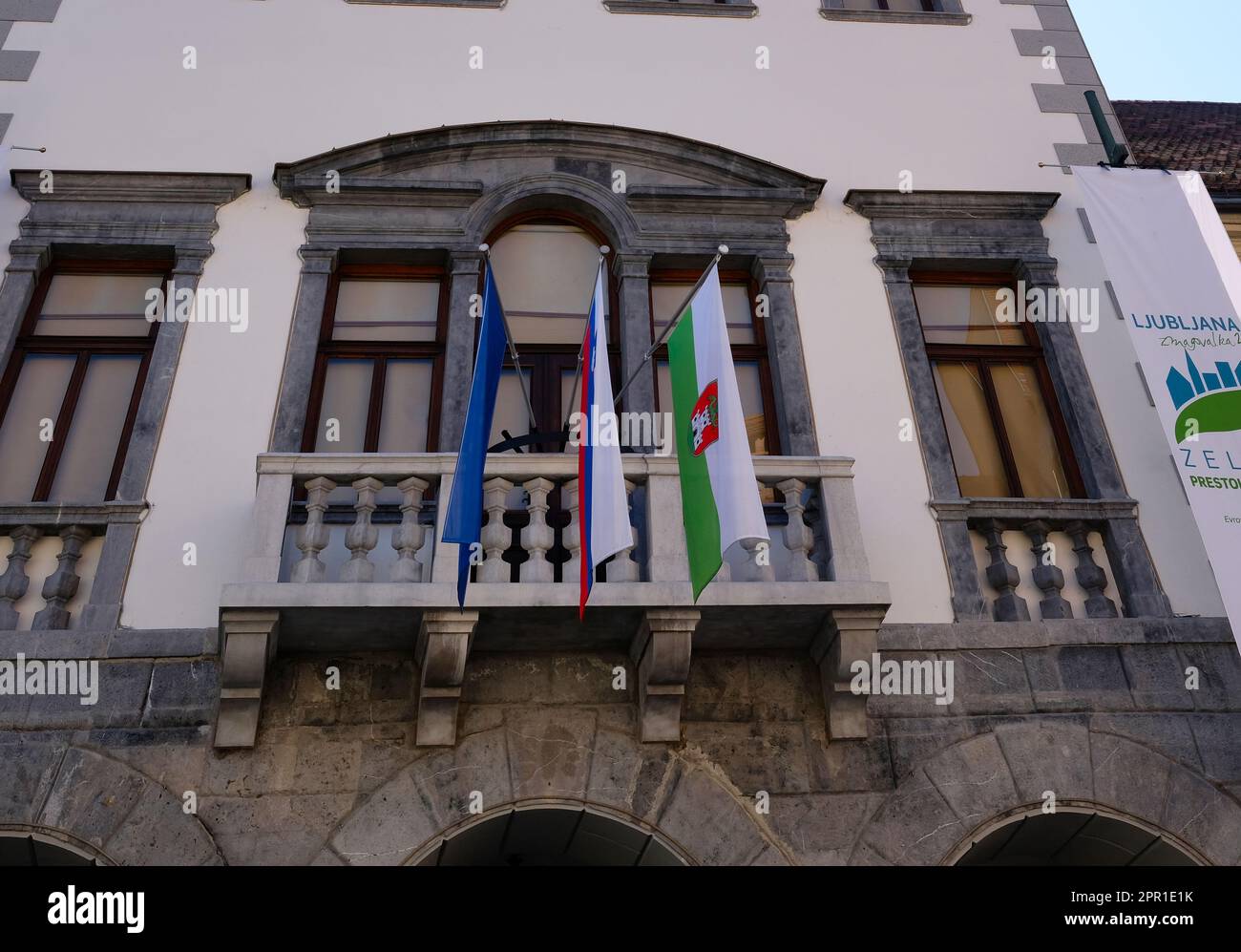 The Town Hall, where Ljubljana's municipal offices are located, is an ...