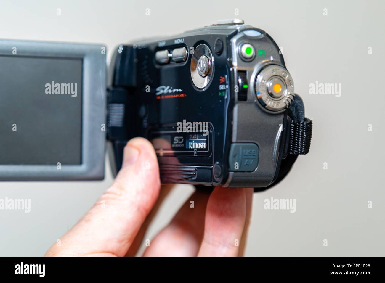 Sony HD Slim portable camcorder camera. vintage camera Stock Photo - Alamy